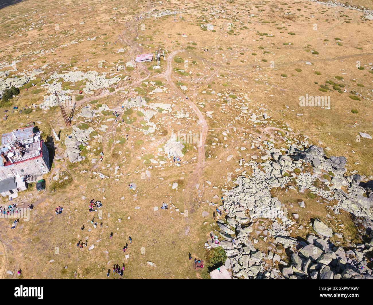 Aerial panorama of Vitosha Mountain near Cherni Vrah peak, Sofia City ...