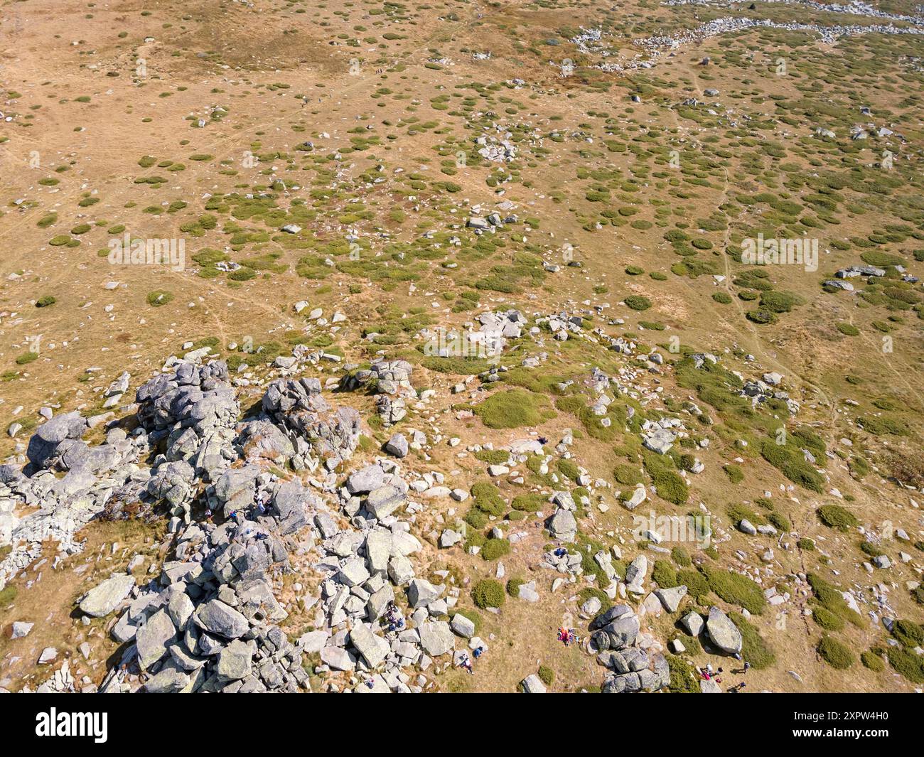 Aerial panorama of Vitosha Mountain near Cherni Vrah peak, Sofia City ...