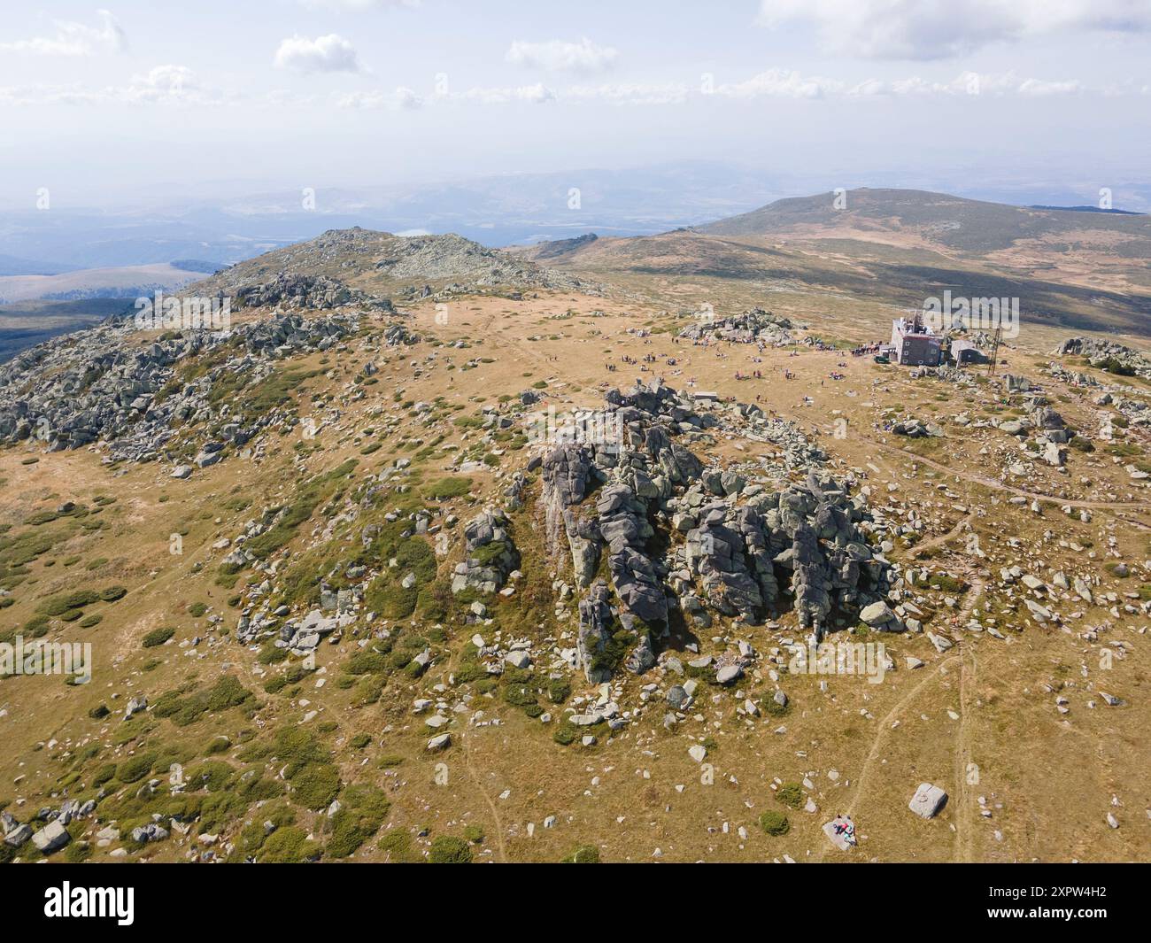 Aerial panorama of Vitosha Mountain near Cherni Vrah peak, Sofia City ...
