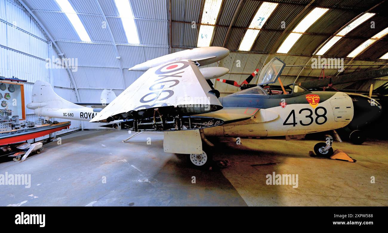 NESLAM aero museum Sunderland static De Havilland Sea Venom FAW 22 ...