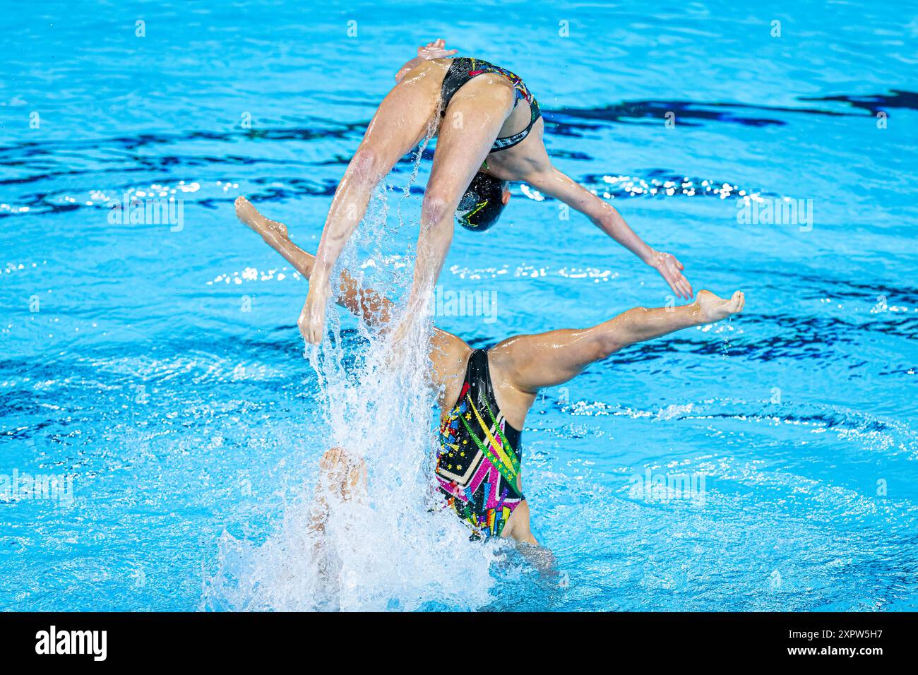 Paris, France. 07th Aug, 2024. Olympic Games, acrobatic routine in ...