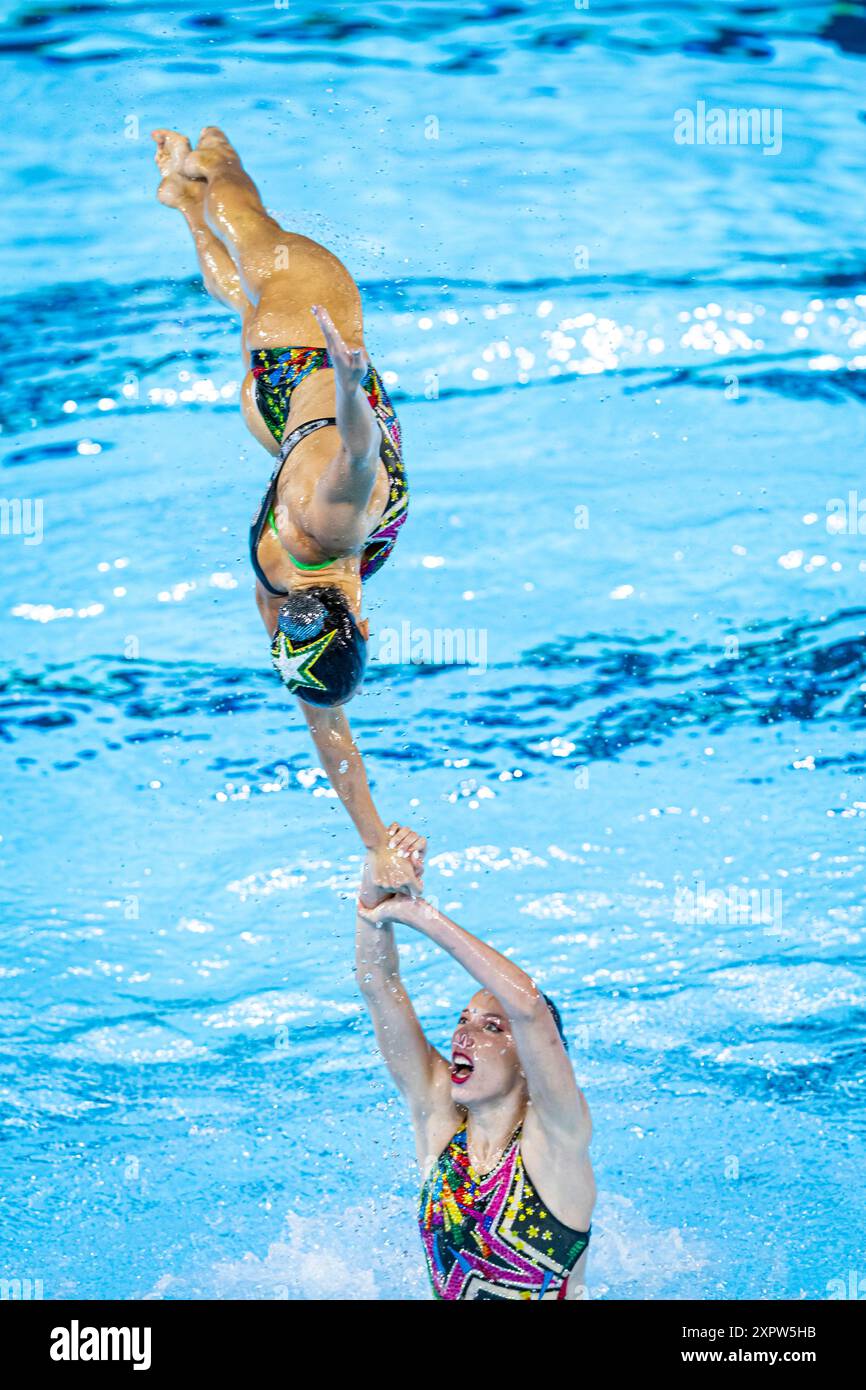 Paris, France. 07th Aug, 2024. Olympic Games, acrobatic routine in ...