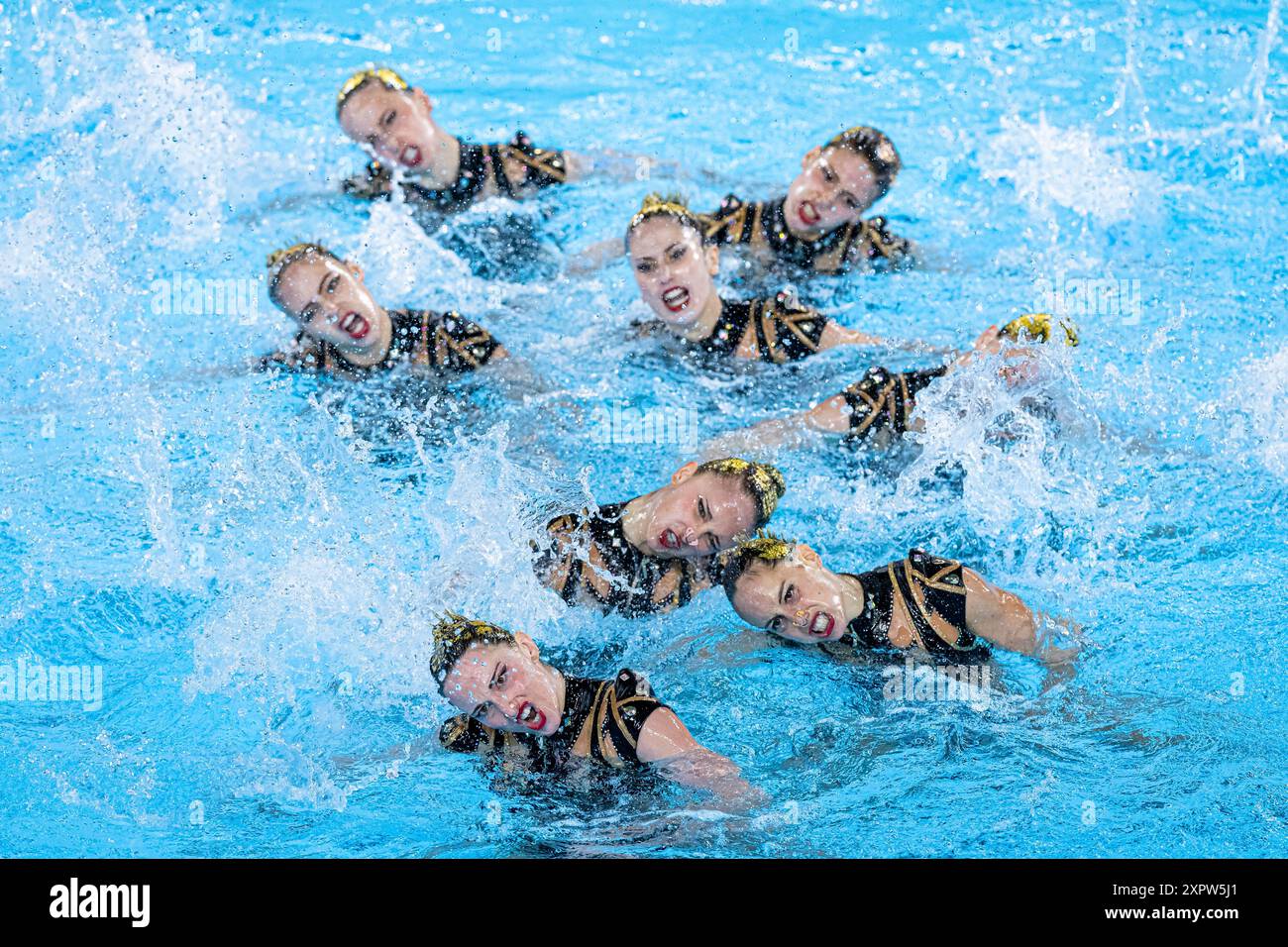 Paris, France. 07th Aug, 2024. Olympic Games, acrobatic routine in ...