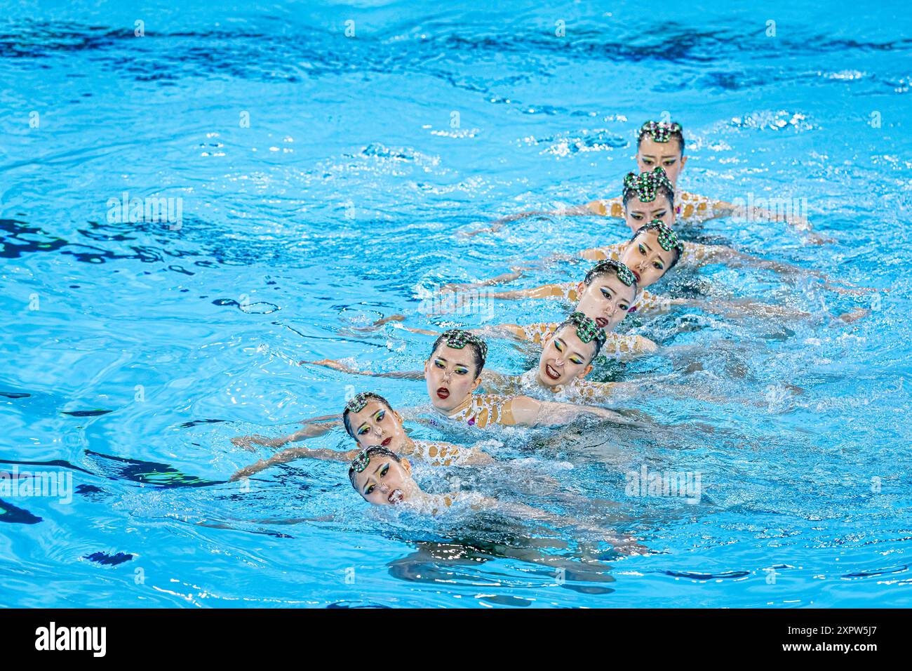 Paris, France. 07th Aug, 2024. Olympic Games, acrobatic routine in ...