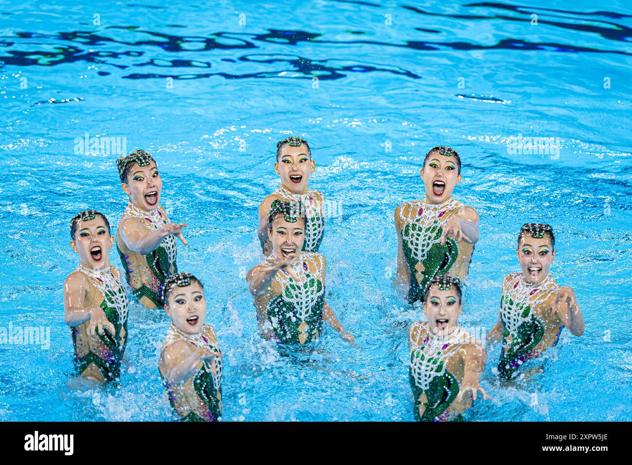 Paris, France. 07th Aug, 2024. Olympic Games, acrobatic routine in ...