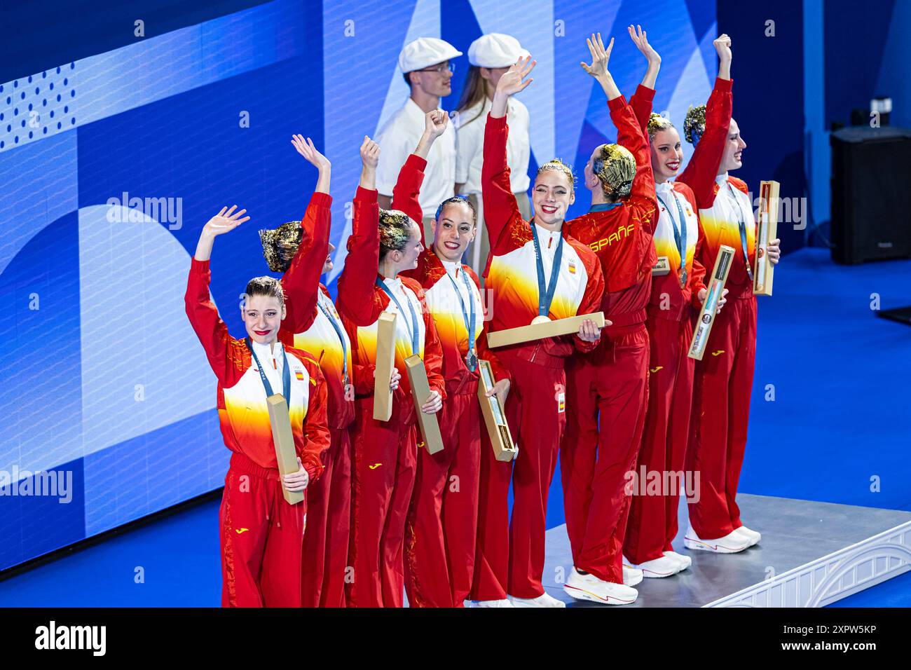 Paris, France. 07th Aug, 2024. Olympic Games, acrobatic routine in ...