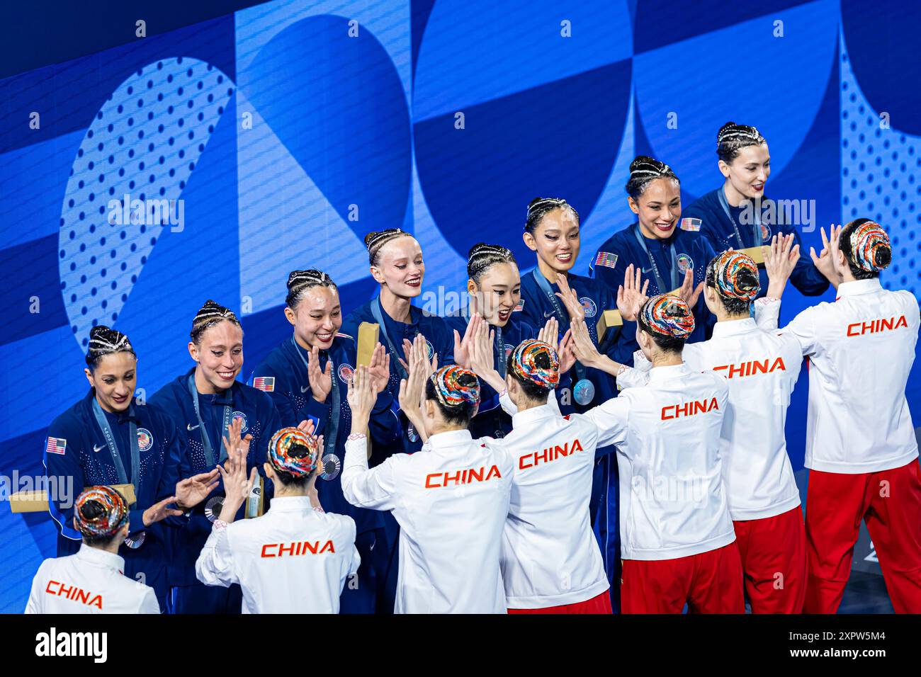 Paris, France. 07th Aug, 2024. Olympic Games, acrobatic routine in ...