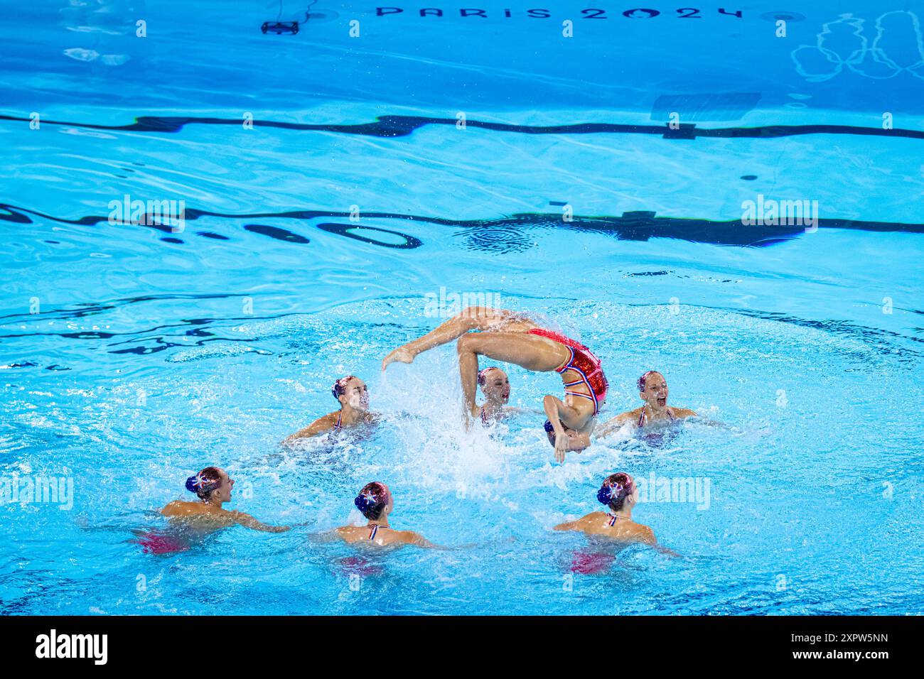 Paris, France. 07th Aug, 2024. Olympic Games, acrobatic routine in ...