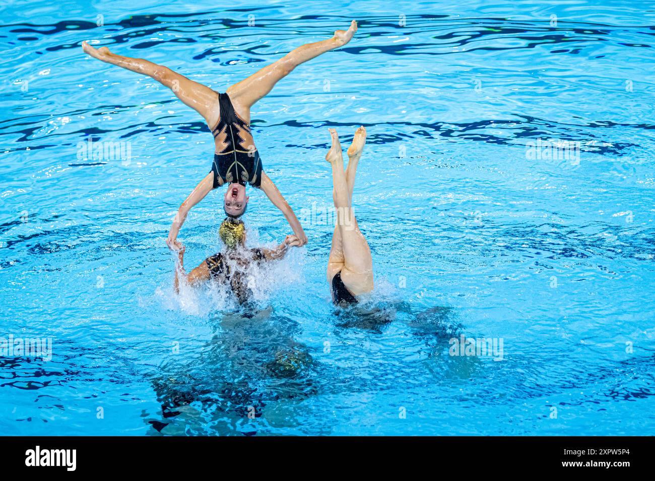 Paris, France. 07th Aug, 2024. Olympic Games, acrobatic routine in ...