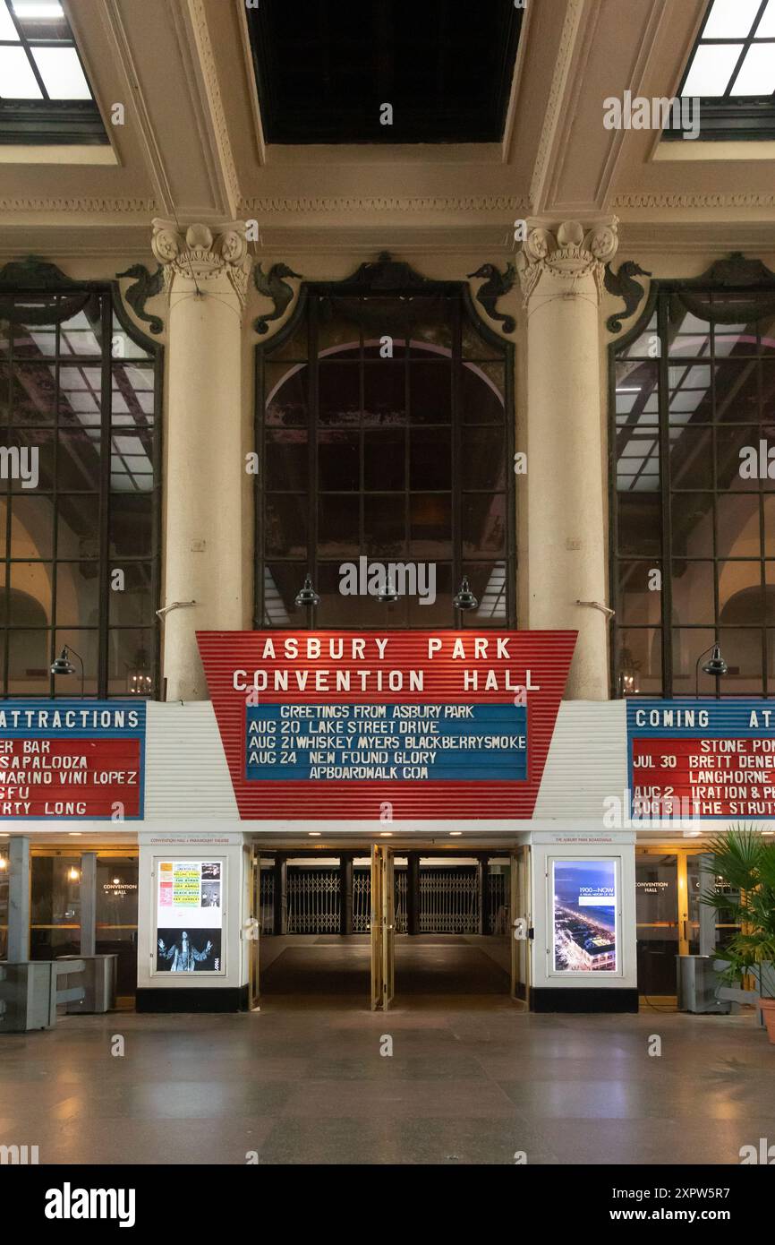 Asbury Park, New Jersey - July 29, 2024: The marquee at the Paramount ...