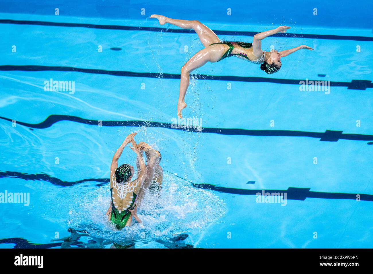 Paris, France. 07th Aug, 2024. Olympic Games, acrobatic routine in ...
