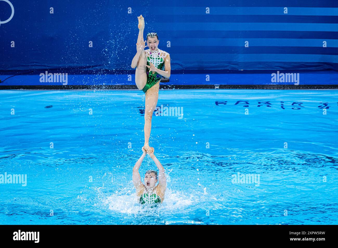 Paris, France. 07th Aug, 2024. Olympic Games, acrobatic routine in ...