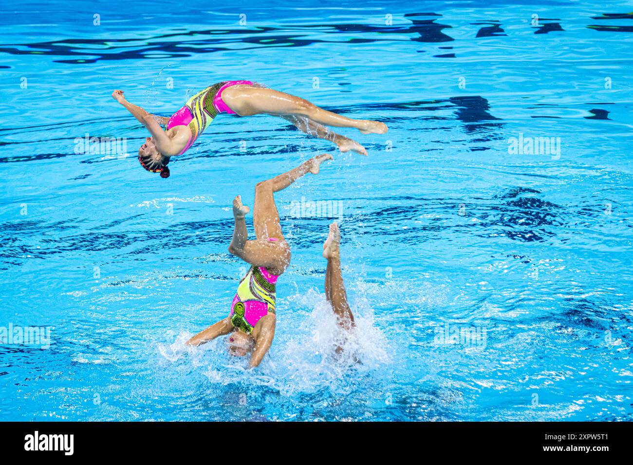 Paris, France. 07th Aug, 2024. Olympic Games, acrobatic routine in ...