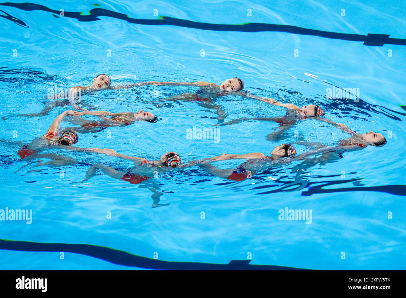 Paris, France. 07th Aug, 2024. Olympic Games, acrobatic routine in ...