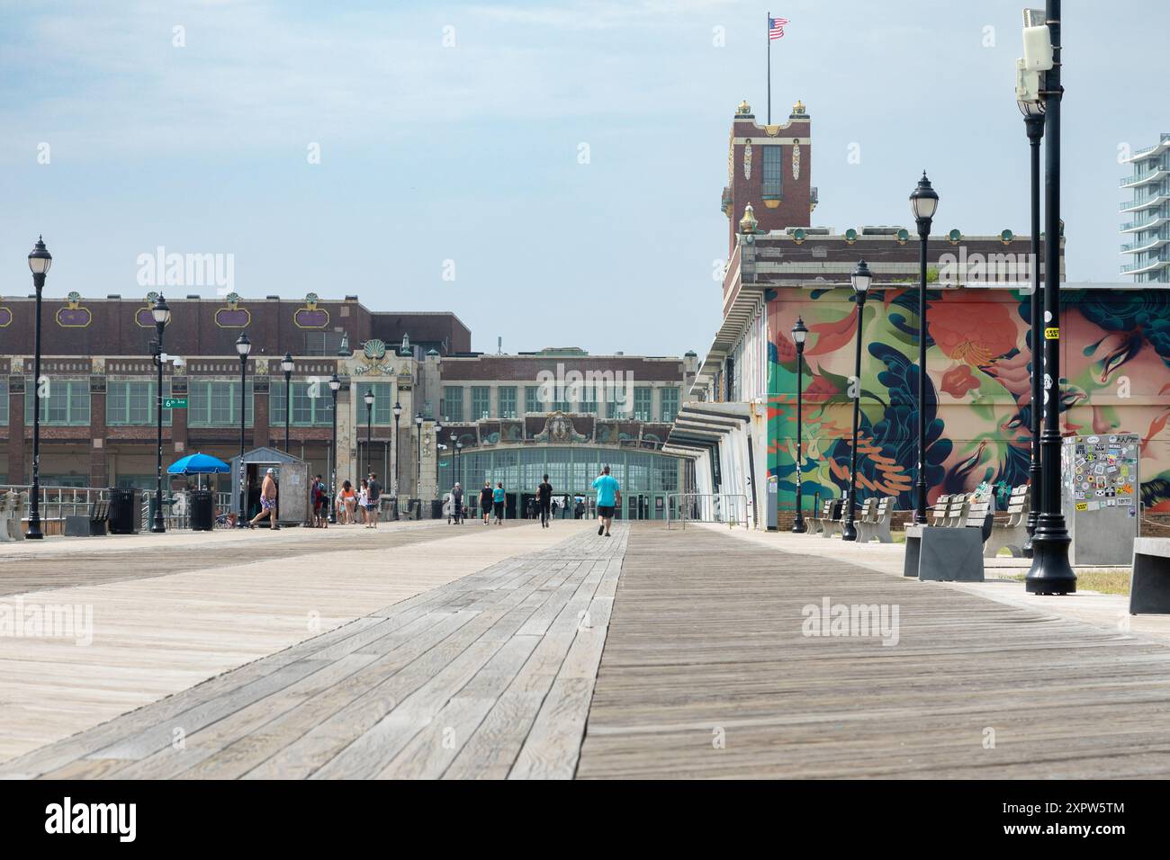 Asbury Park, New Jersey - July 29, 2024: A view of the famous Asbury Park boardwalk Stock Photo ...
