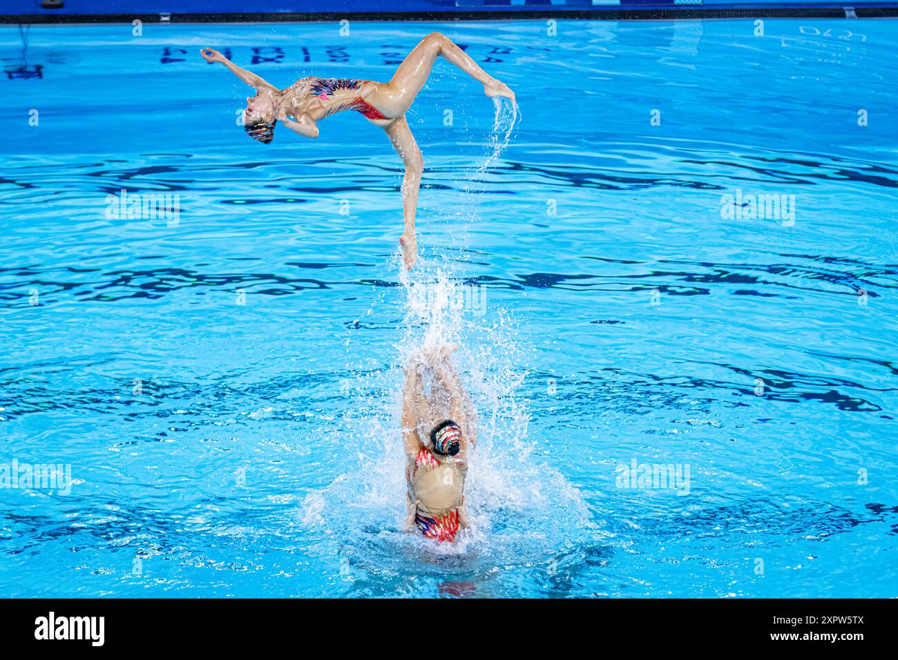 Paris, France. 05 August 2024. Olympic Games, acrobatic routine in ...