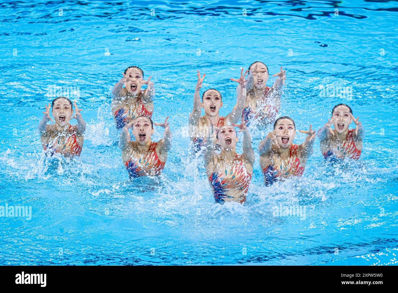 Paris, France. 07th Aug, 2024. Olympic Games, acrobatic routine in ...