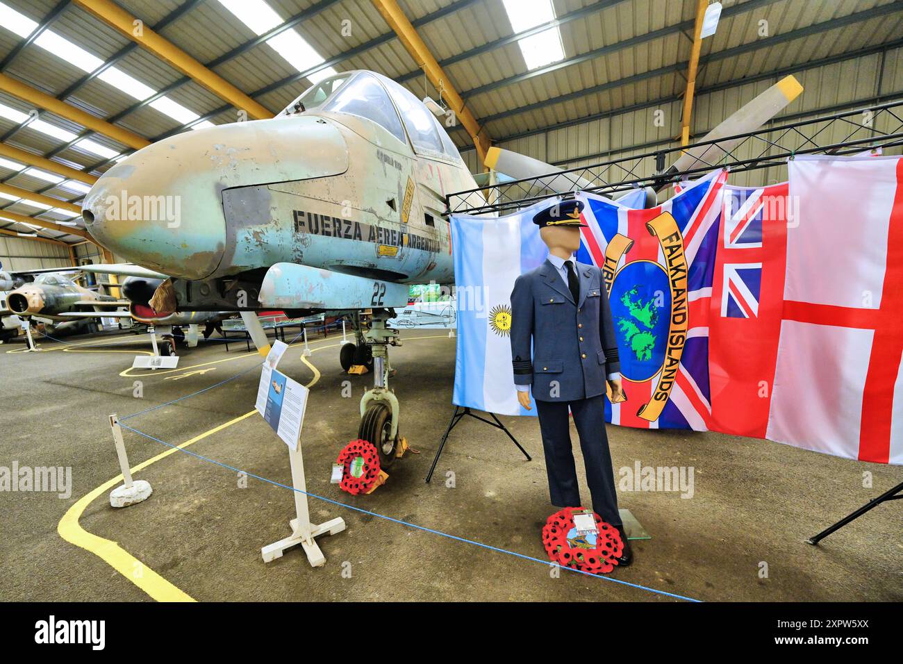 NESLAM aero museum Sunderland static FMA Pucara A-522 ground attack ...