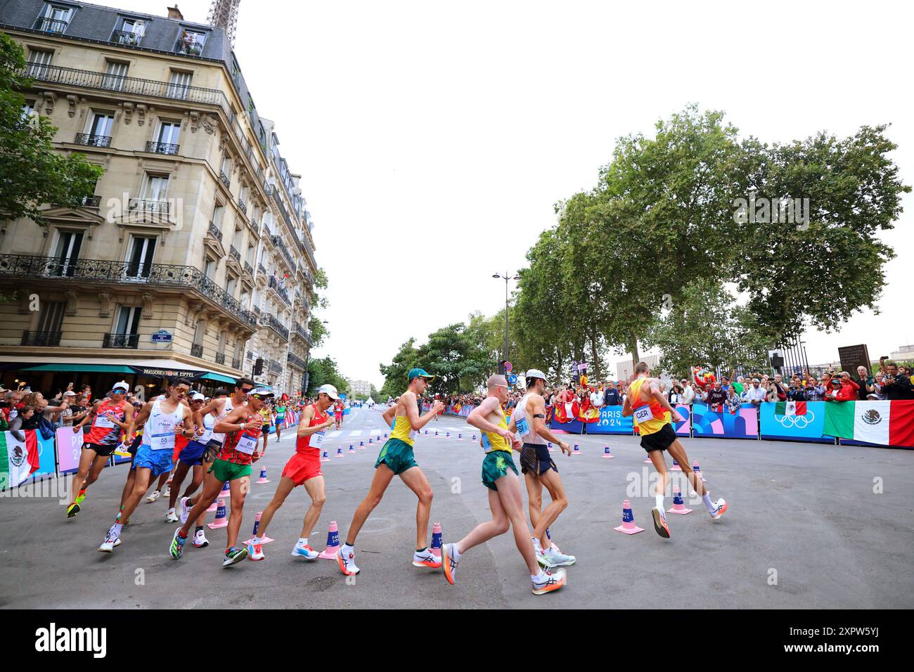 Paris, France. 7th Aug, 2024. General view Race Walk : Mixed Walk Relay ...