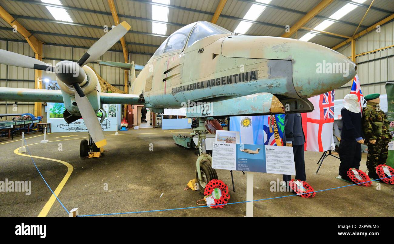 NESLAM aero museum Sunderland static Argentine FMA Pucara A-522 ground ...