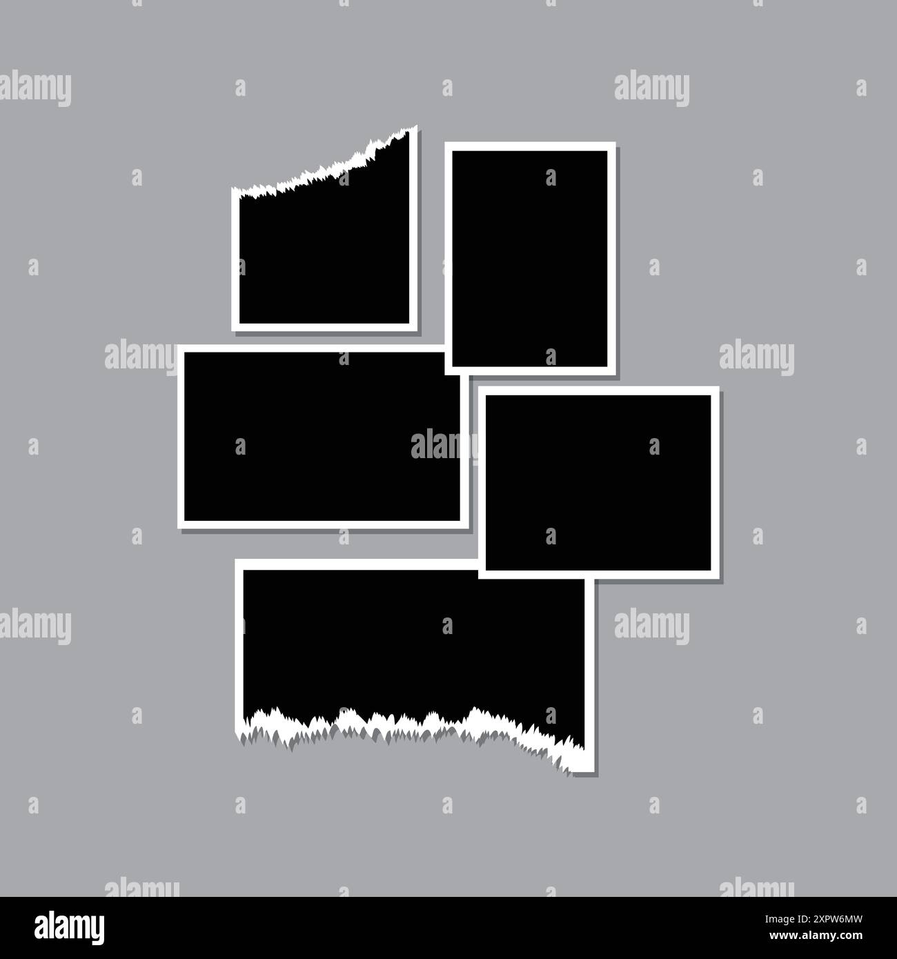 collage photo frames flat design Stock Vector Image & Art - Alamy