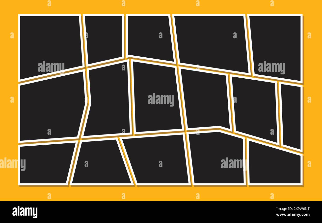 collage photo frames flat design Stock Vector Image & Art - Alamy