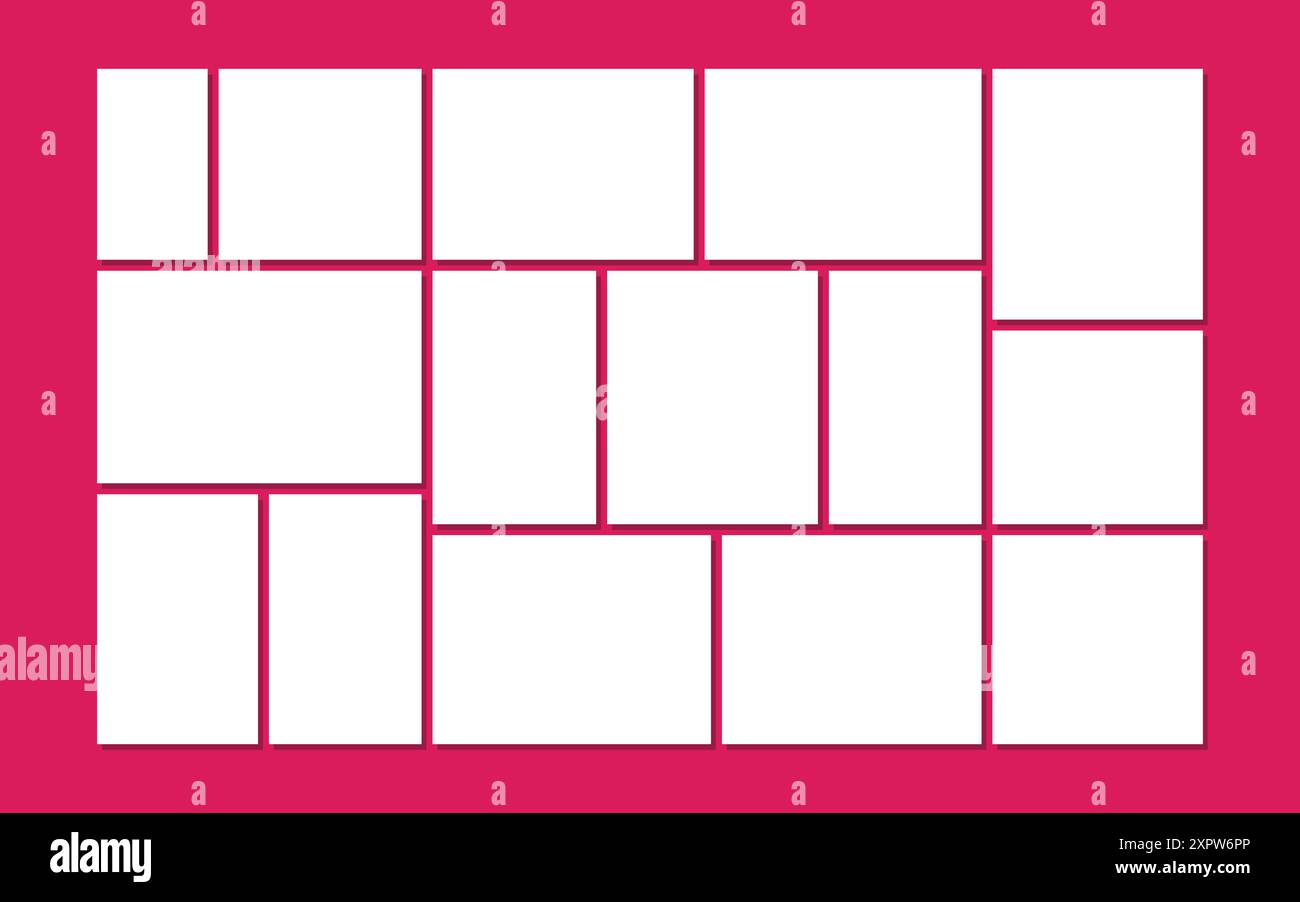 collage photo frames flat design Stock Vector Image & Art - Alamy