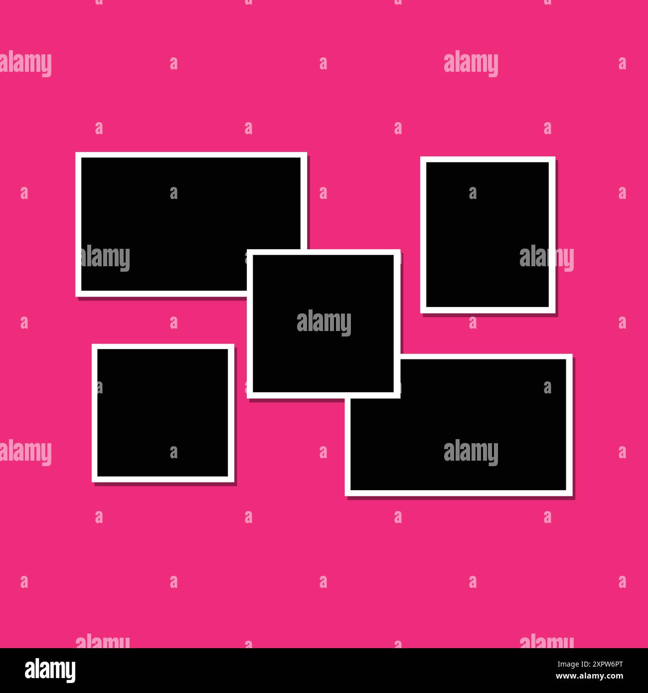 collage photo frames flat design Stock Vector Image & Art - Alamy