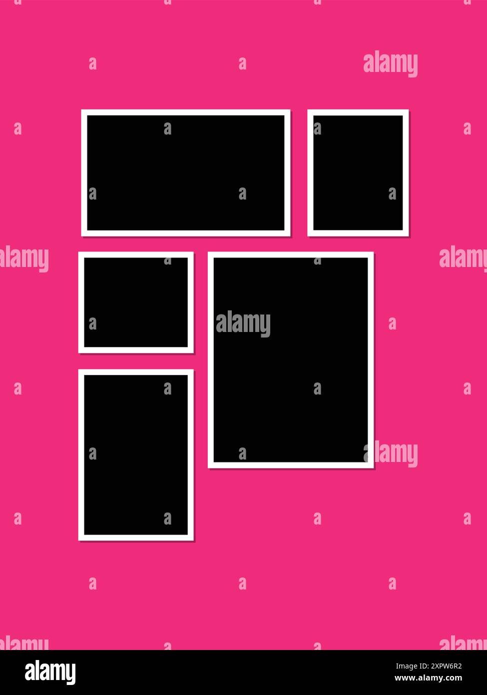 collage photo frames flat design Stock Vector Image & Art - Alamy