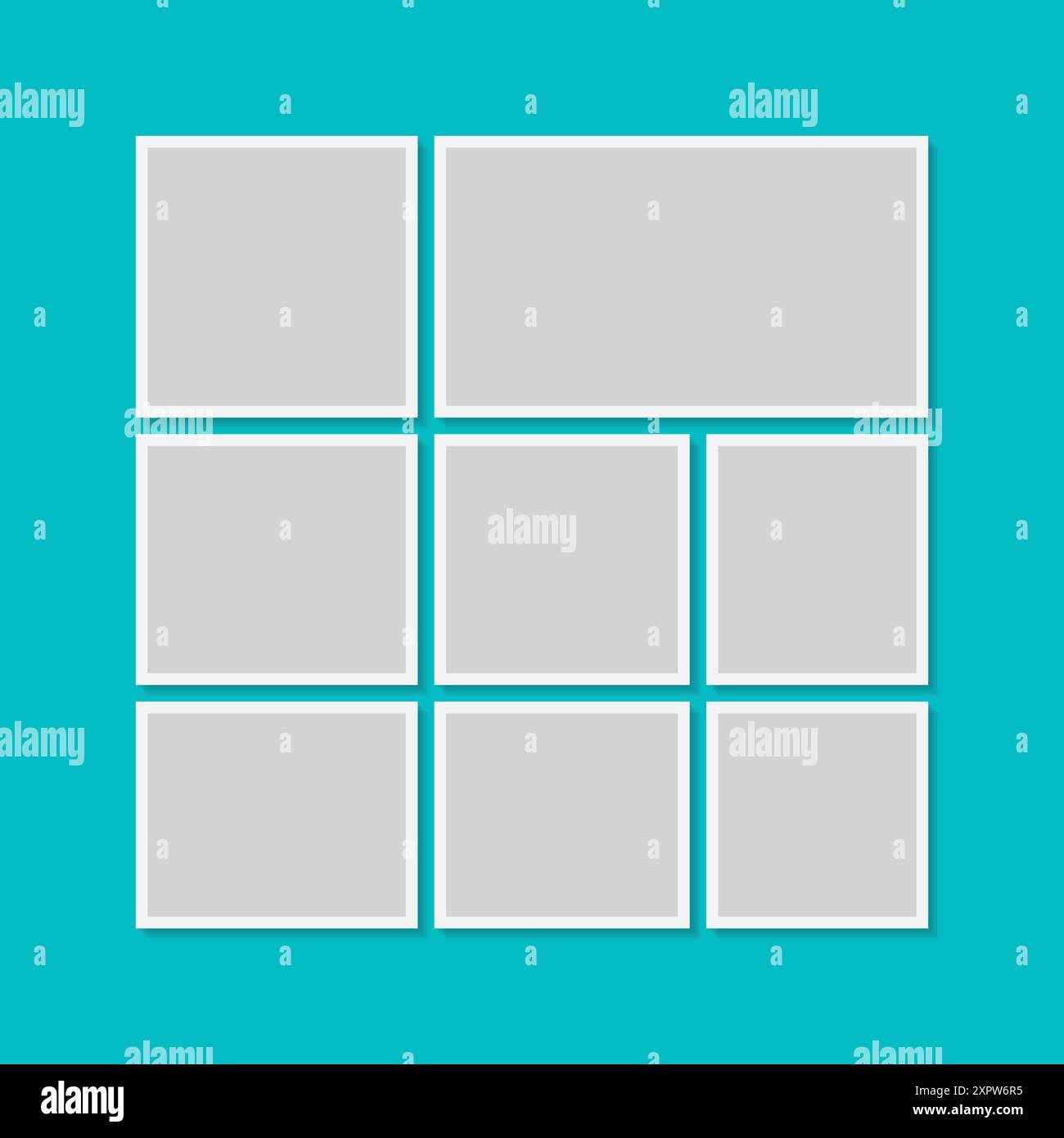 collage photo frames flat design Stock Vector Image & Art - Alamy