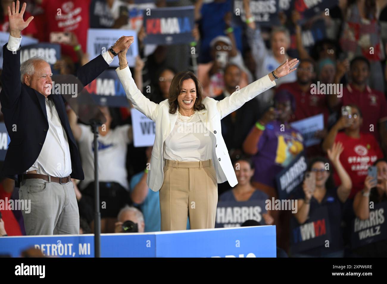 August 7, 2024, Detroit, Michigan, U.S: Vice President KAMALA HARRIS ...
