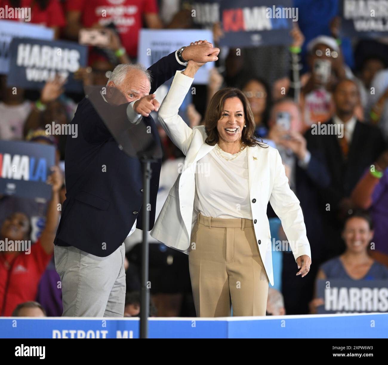 August 7, 2024, Detroit, Michigan, U.S: Vice President KAMALA HARRIS ...