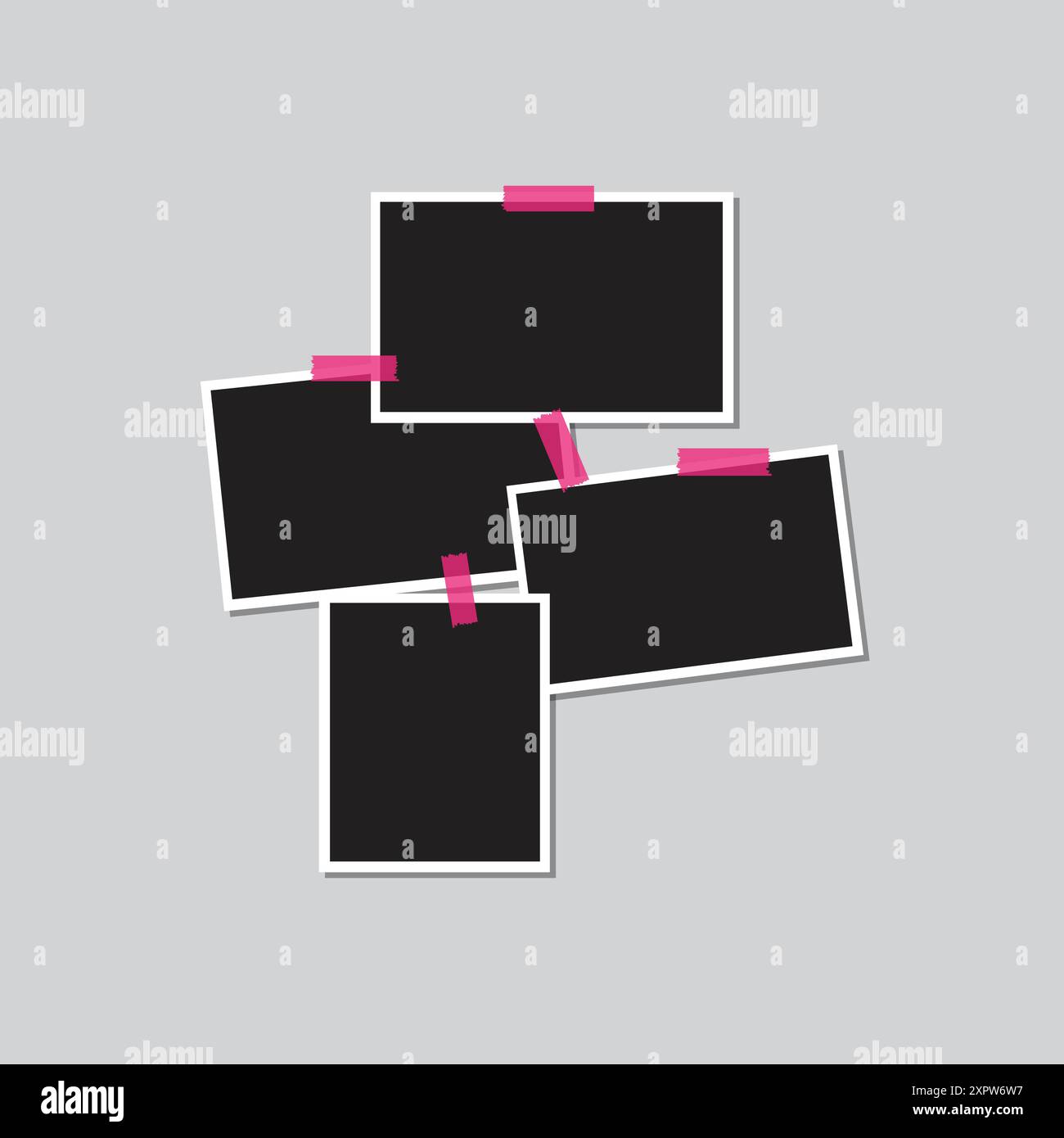 collage photo frames flat design Stock Vector Image & Art - Alamy