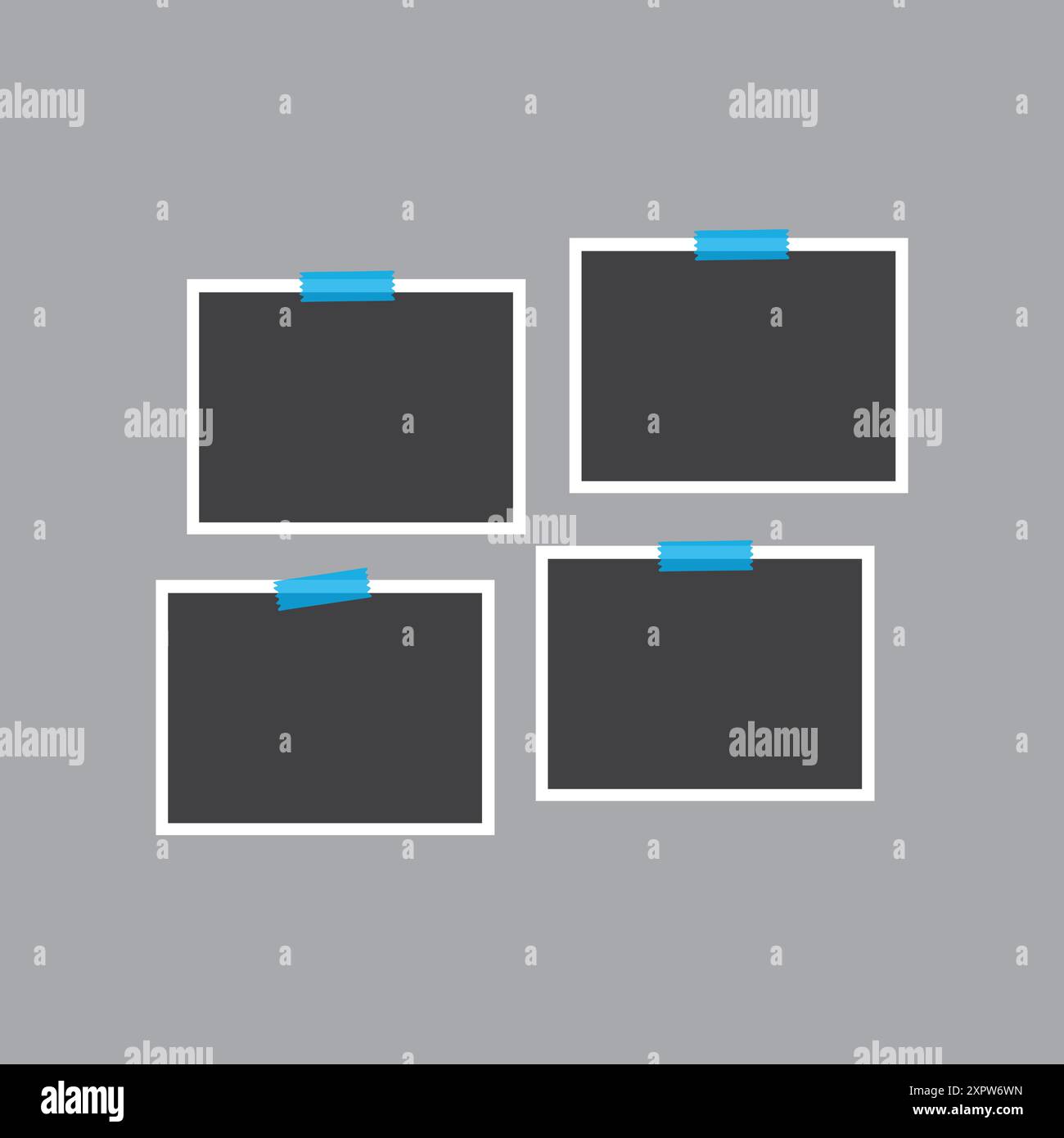 collage photo frames flat design Stock Vector Image & Art - Alamy