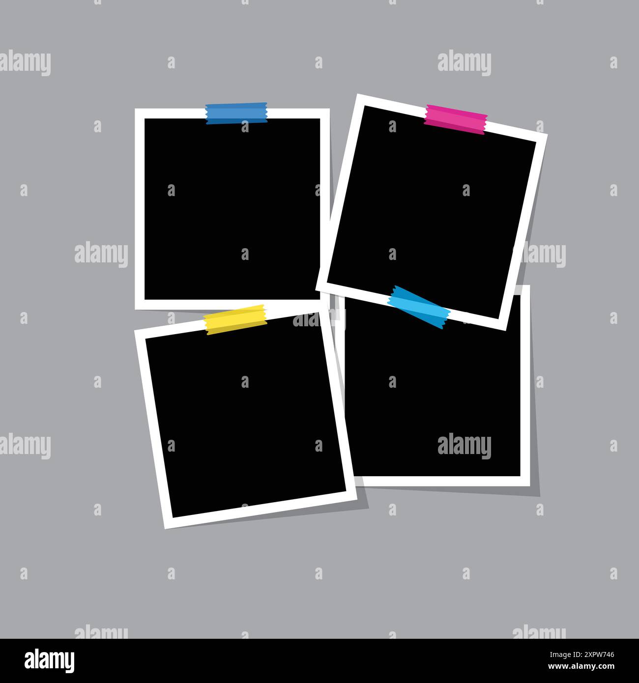 collage photo frames flat design Stock Vector Image & Art - Alamy