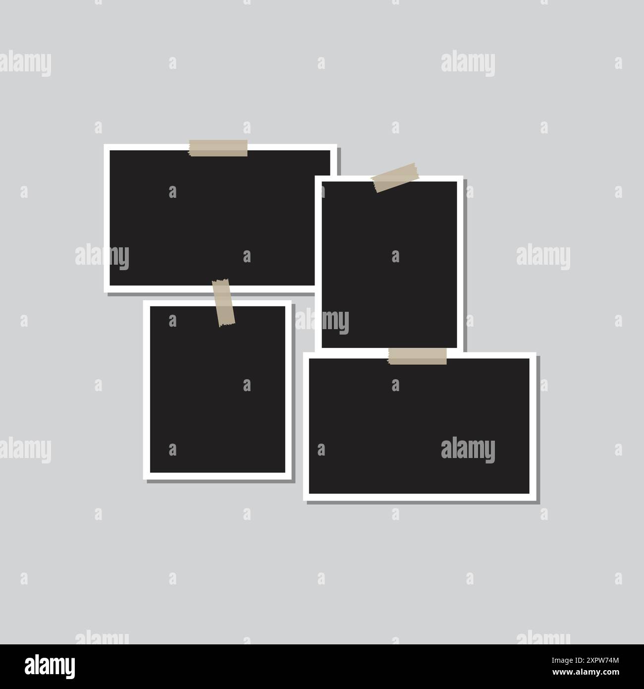 collage photo frames flat design Stock Vector Image & Art - Alamy