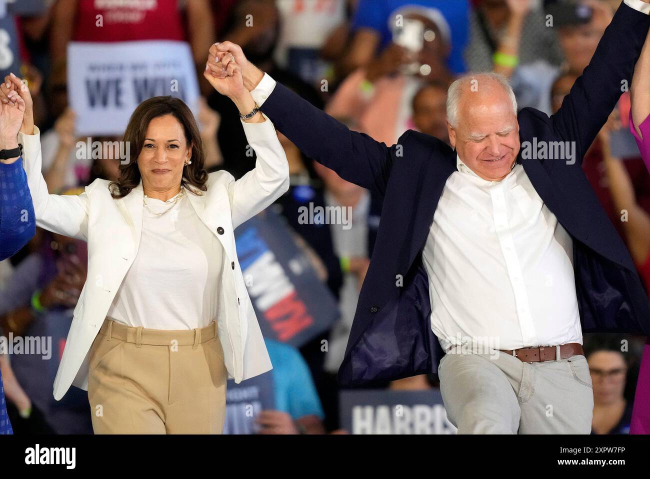 Democratic presidential nominee Vice President Kamala Harris and ...