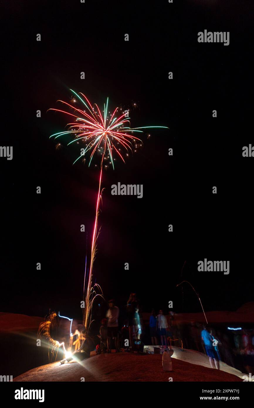 fireworks in the city Stock Photo - Alamy