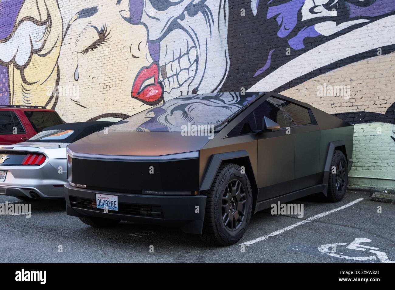 Seattle, USA. 6th Jun, 2024. A Tesla Cybertruck in Belltown Stock Photo ...