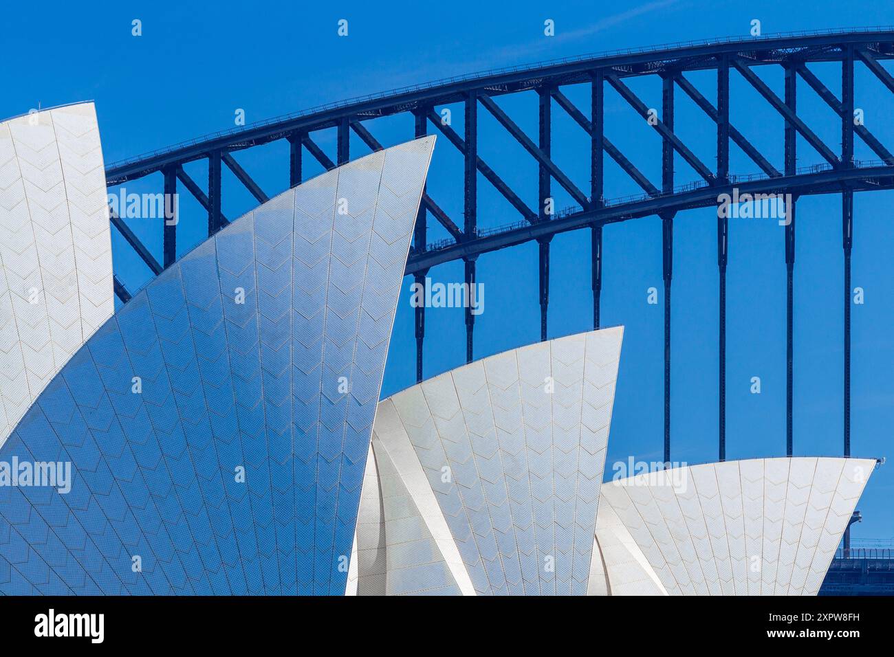 Sydney Opera House and Sydney Harbour Bridge in Sydney, Australia Stock ...