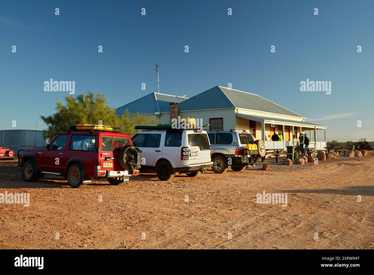 Four wheel drives and Farina Bakery, Farina Ghost Town, outback South ...