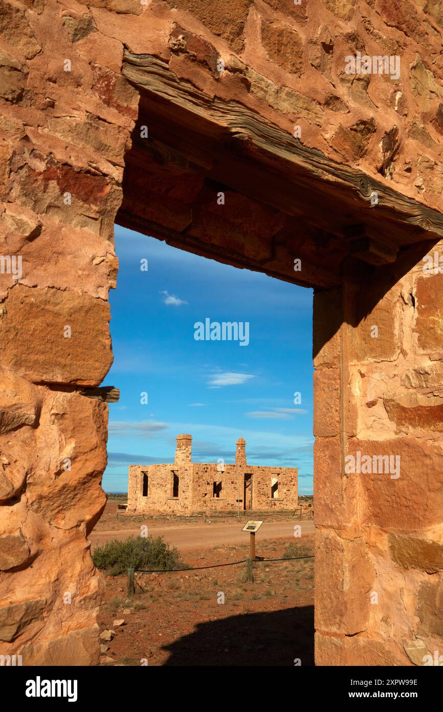 Ruins of Exchange Hotel and Post Office, Farina Ghost Town, outback ...