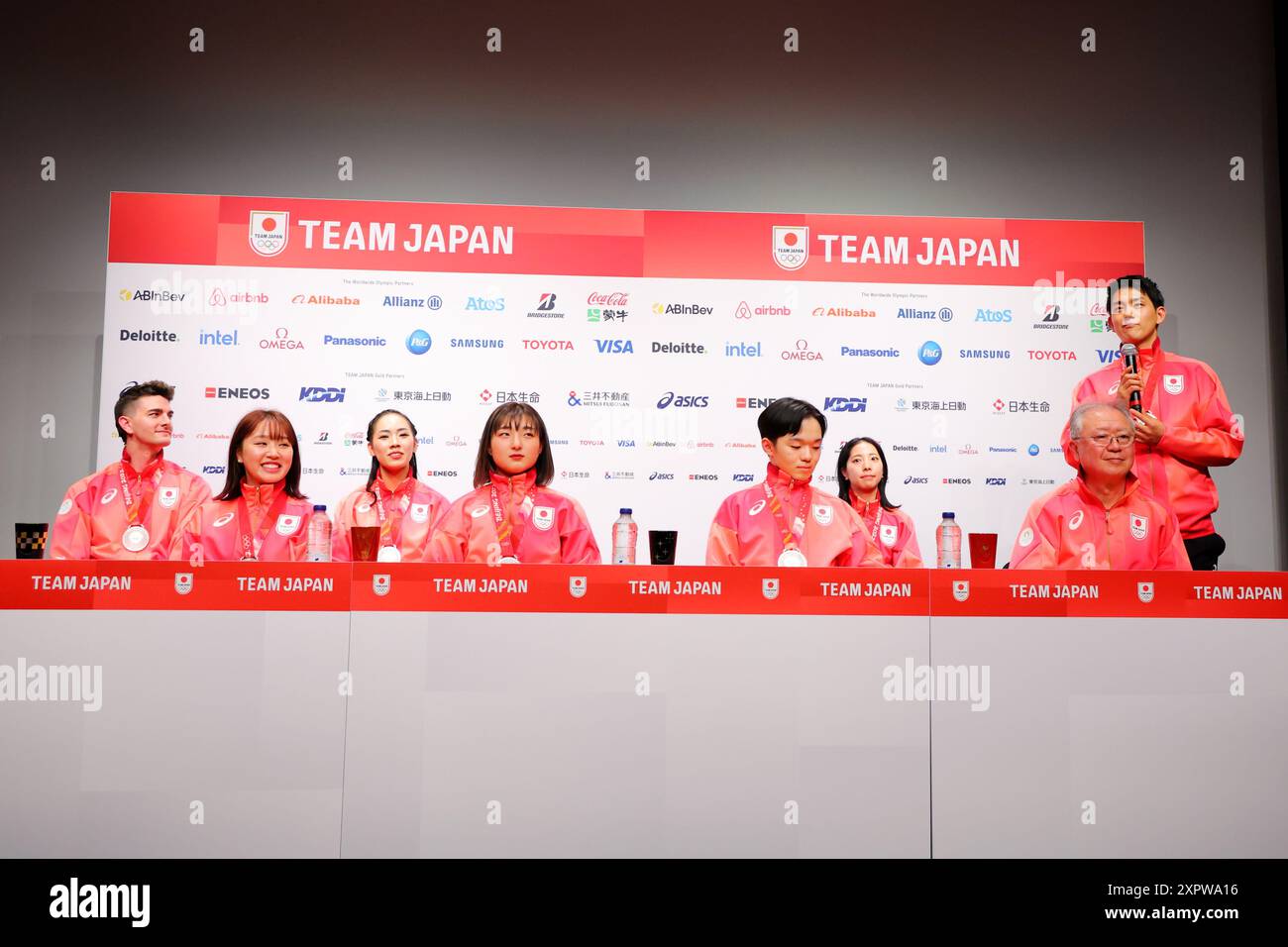 Paris, France. 7th Aug, 2024. (Front row L-R) Wakaba Higuchi, Kaori ...