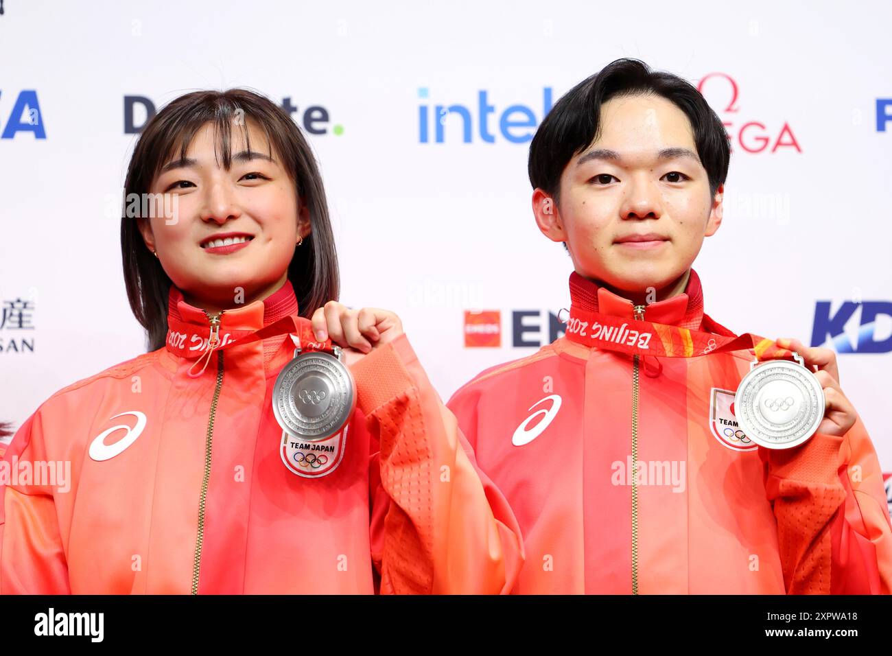 Paris, France. 7th Aug, 2024. (L-R) Kaori Sakamoto, Yuma Kagiyama (JPN ...