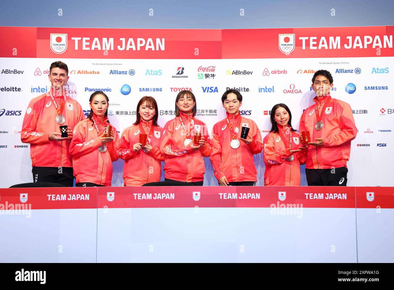Paris, France. 7th Aug, 2024. (L-R) Takeru Komatsubara, Misato ...