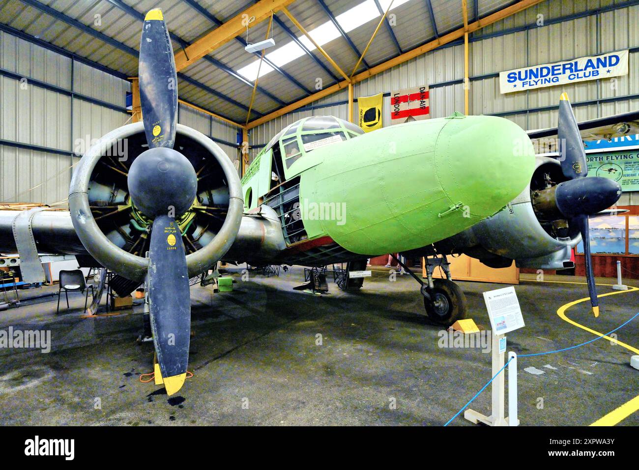 NESLAM aero museum Sunderland static display Avro Anson C 19 designed ...