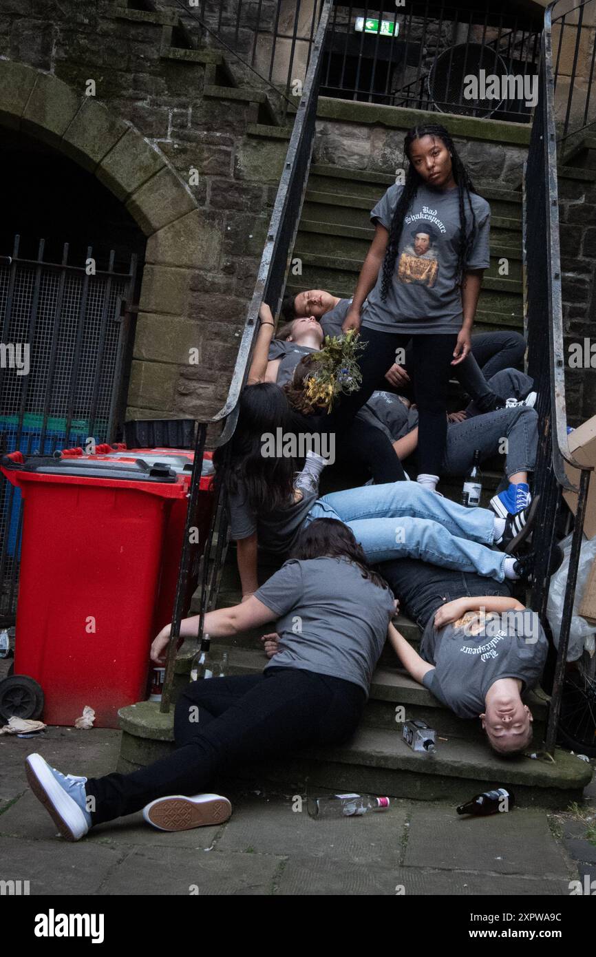 Edinburgh, Scotland, UK. 07th Aug, 2024. The cast of Theatre OCU ...