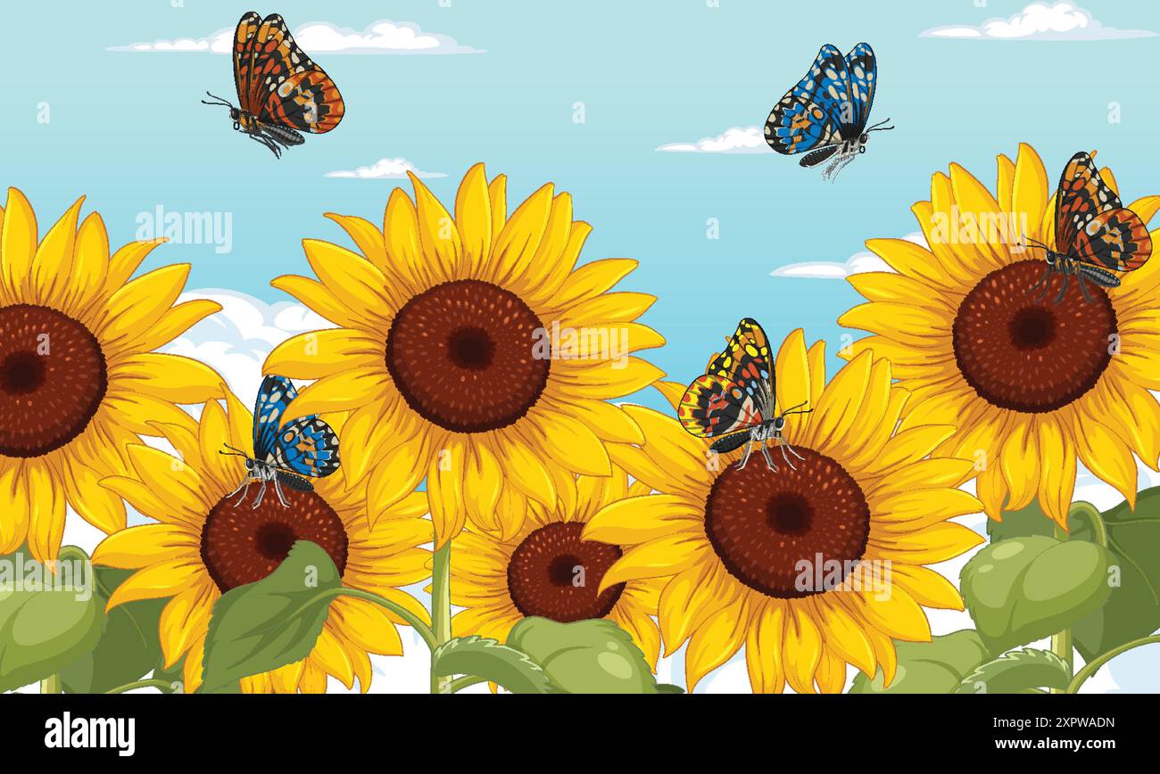 Fluttering insects Stock Vector Images - Alamy