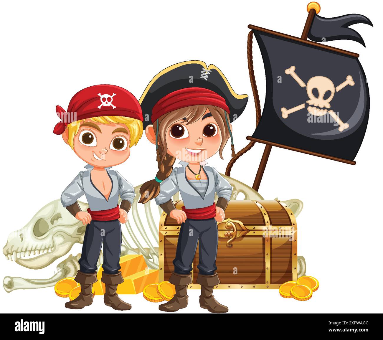 Treasure hunt kids Stock Vector Images - Alamy