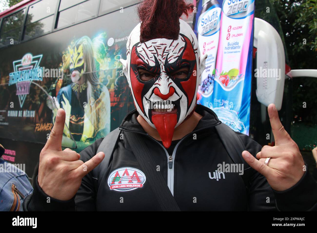Mexico City, Mexico. 07th Aug, 2024. Wrestler Mini Psycho Clown attends ...